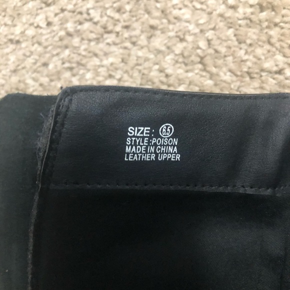 Poison | Shoes | Poison Laced Up Black Boots 65 | Poshmark